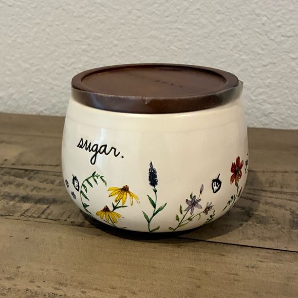 Rae Dunn | Kitchen | Rae Dunn Sugar Canister With Colorful Flowers ...